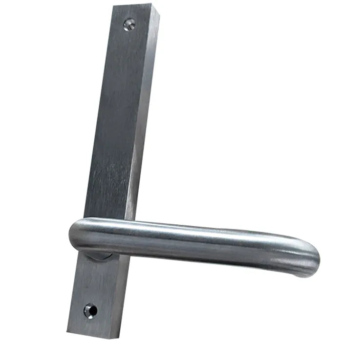 LOCKTON Narrow Stile Commercial Lever | Satin Chrome & Matt Black ...